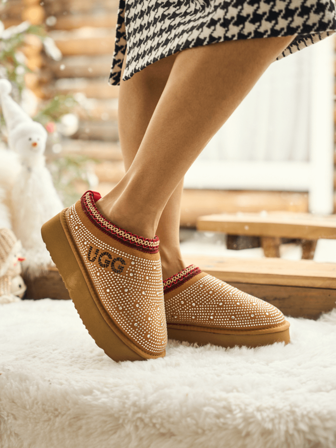 Smaibulun Ugg | Tassie Swifty Diamond Platform Boot - chestnut – SMAIBULUN