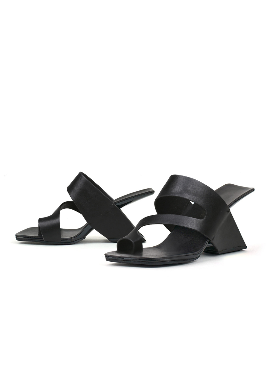Jady Rose | Noreen Ring Toe Leather Heels - Black – SMAIBULUN