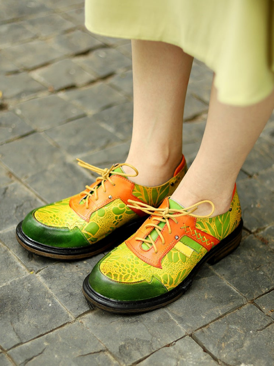 SOFFIA | Genuine Leather Oxford Inspired Lemon Feeling Sneakers – SMAIBULUN